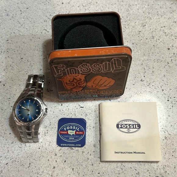 Fossil | Accessories | Mens Blue Fossil Watch | Poshmark